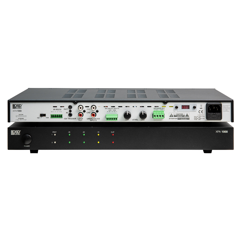 2-Channel Class D Commercial Amp XPA1000 | OSD Audio