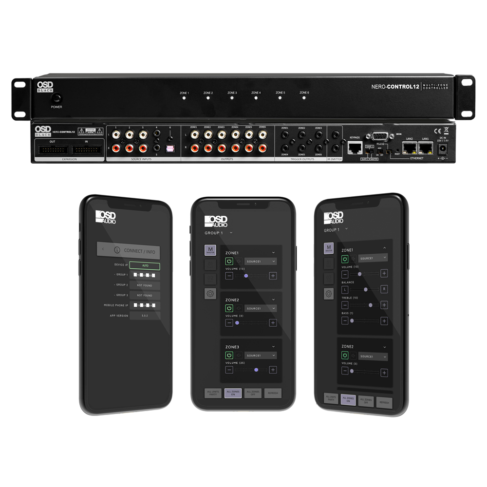 OSD Nero CONTROL12 6x Zones Controller | OSD Audio